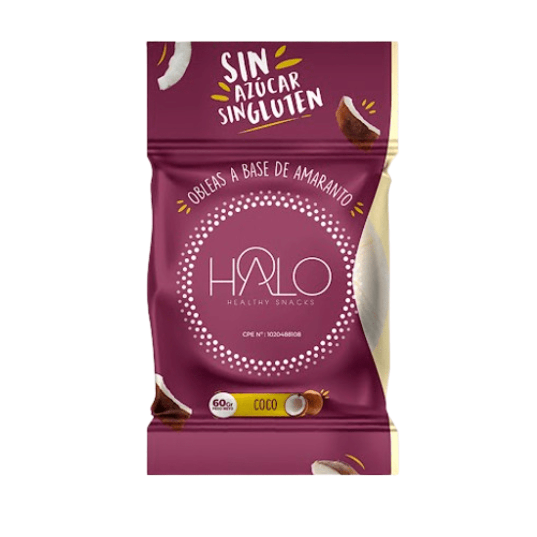 OBLEAS A BASE DE AMARANTO- SABOR A COCO - HALO - 60GR. — FamilyBox.Store